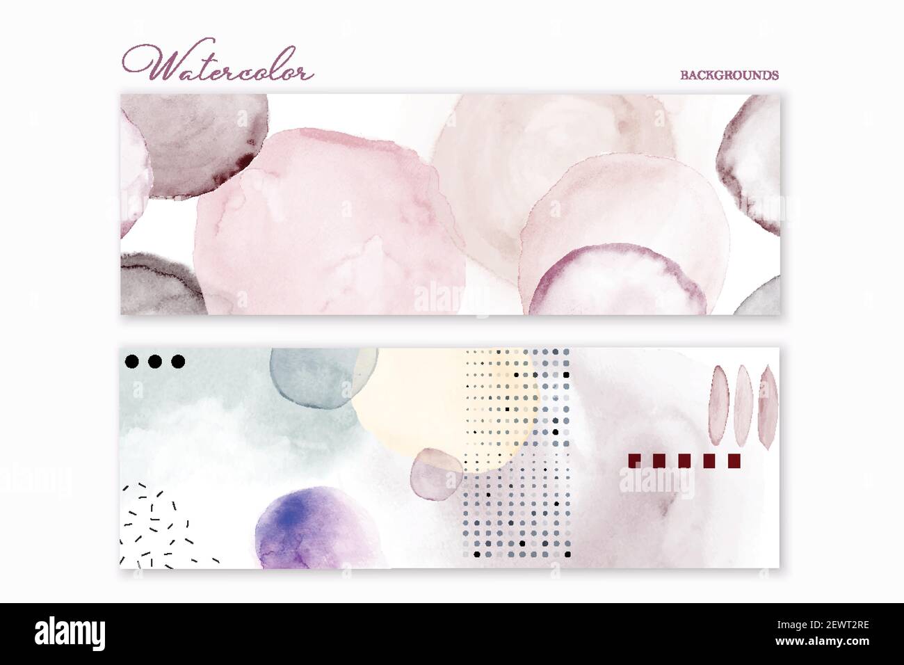 Watercolour set Stock Vector Images - Alamy