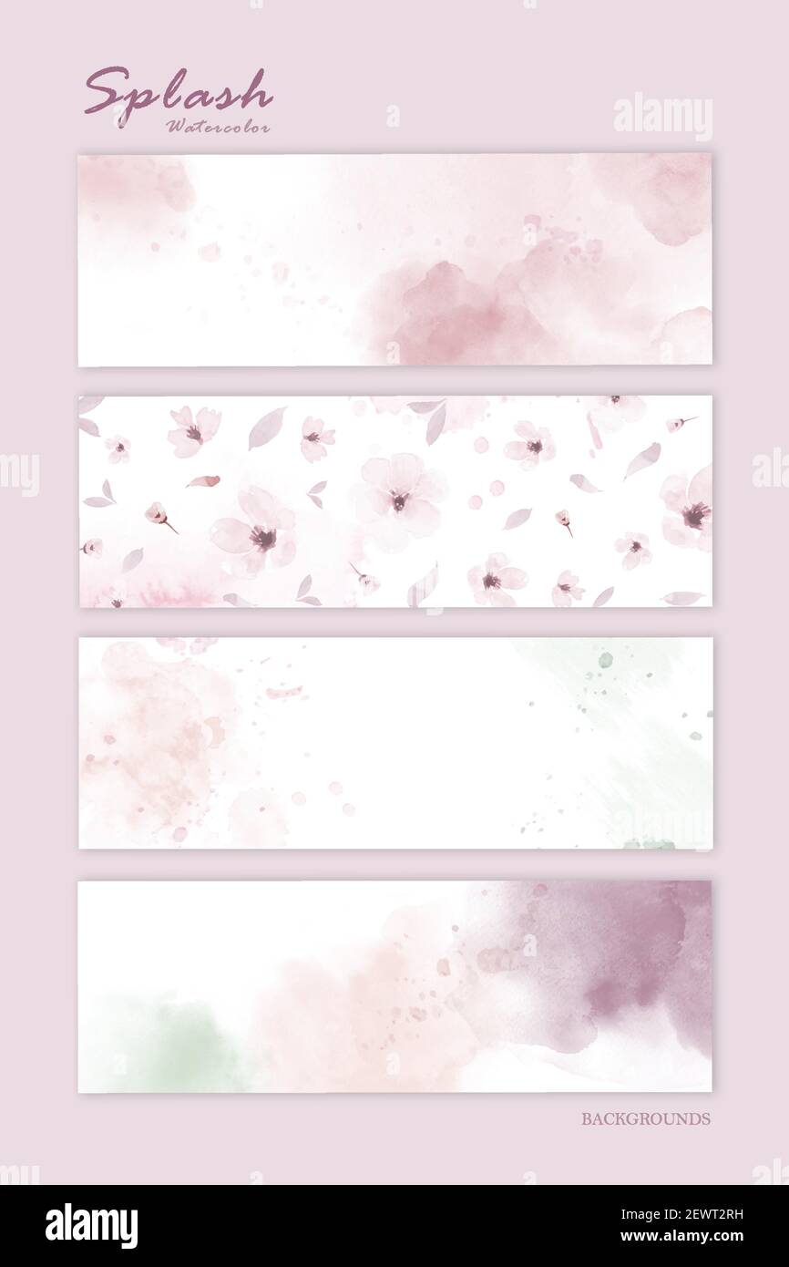 Beautiful pink flower banner copy Stock Vector Images - Alamy