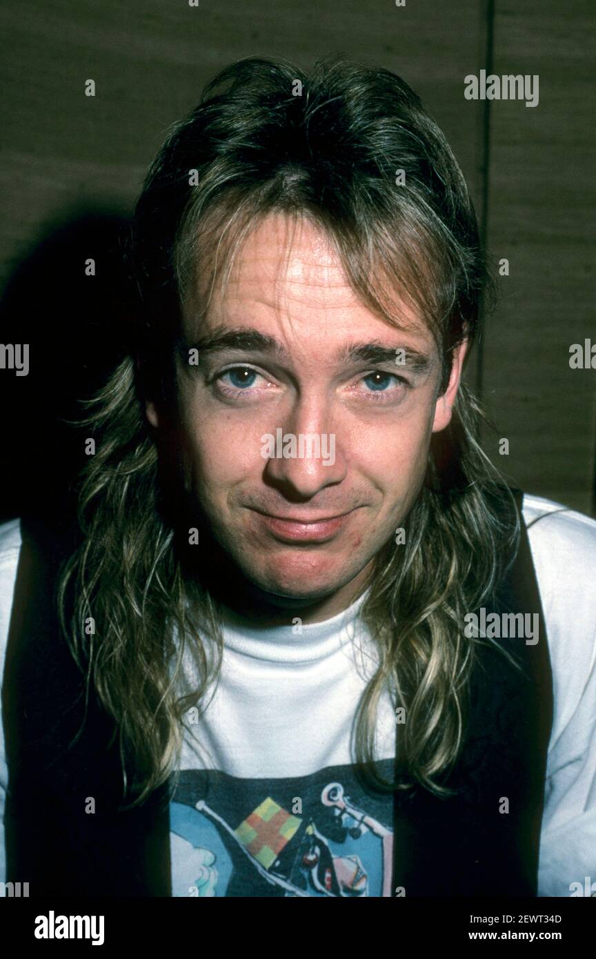 Adrian Swithh of Iron Maiden during a photoshoot at his record company ...