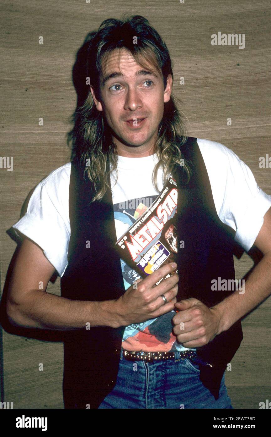 Adrian Swithh of Iron Maiden during a photoshoot at his record company ...