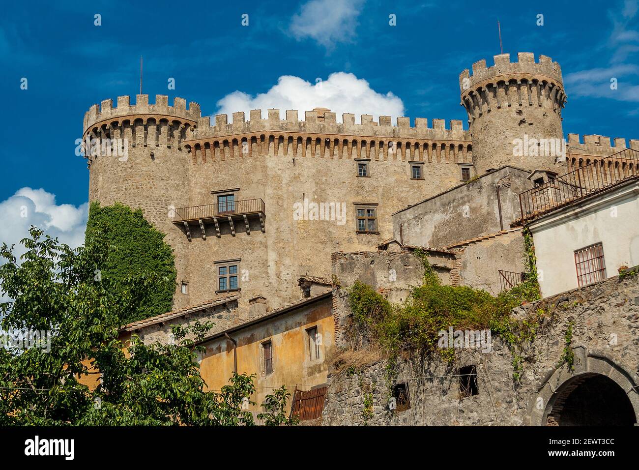 The Orsini Odescalchi Castle on Bracciano Lake, built in the 15th ...