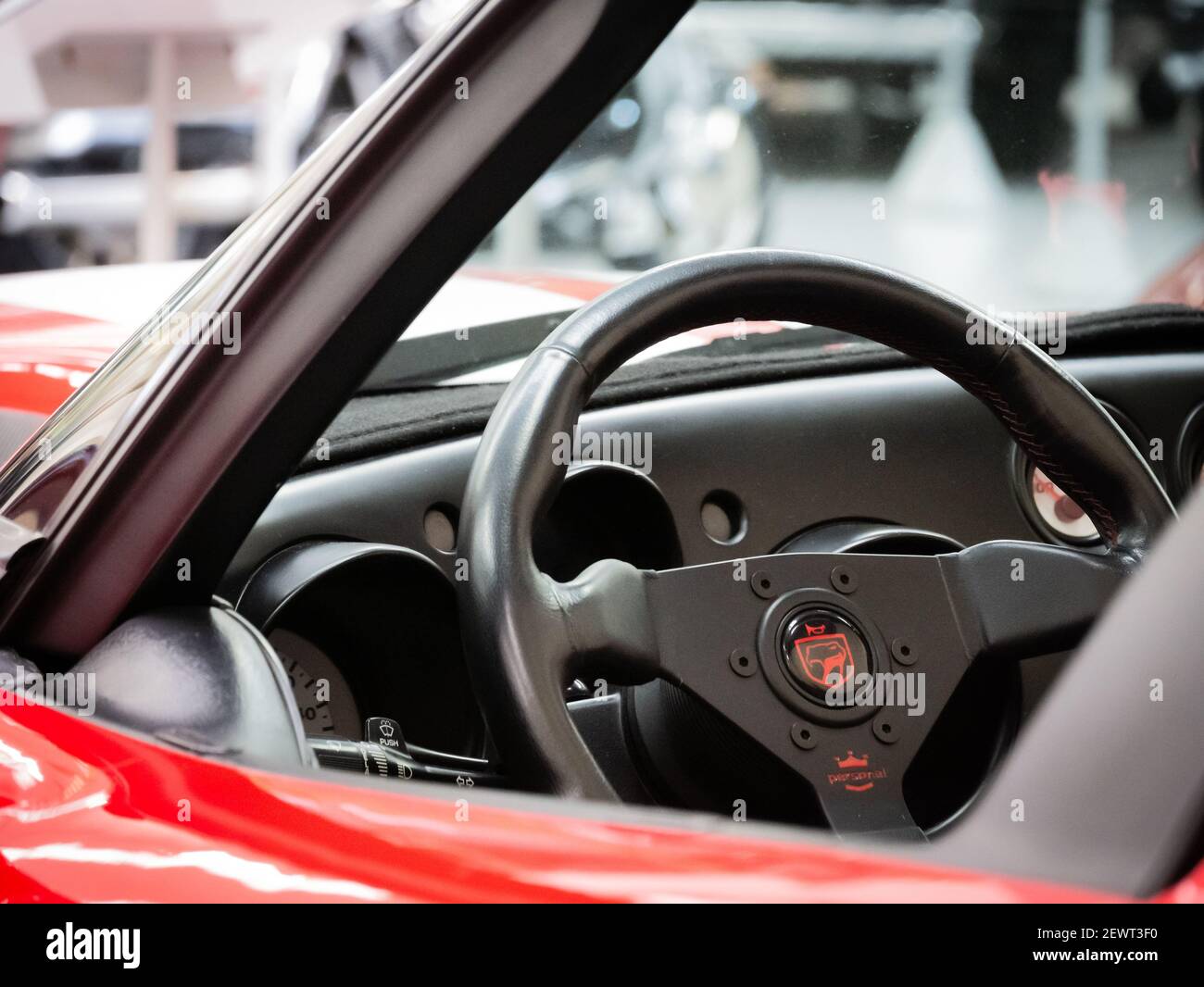 Classic muscle car detail shot Stock Photo - Alamy