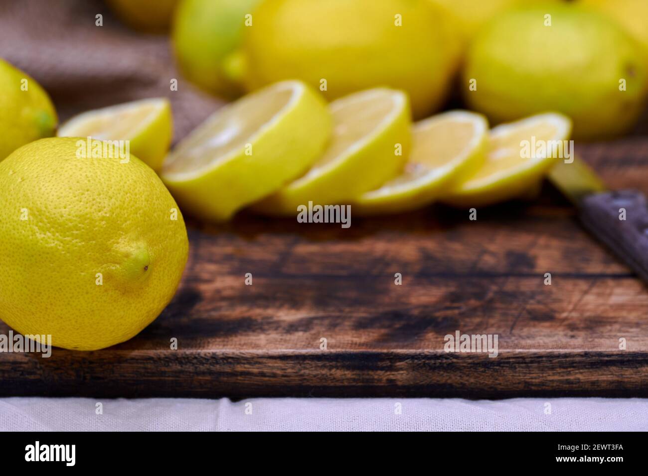 Fresh Lemons: A Burst of Citrus Sunshine Stock Photo - Alamy