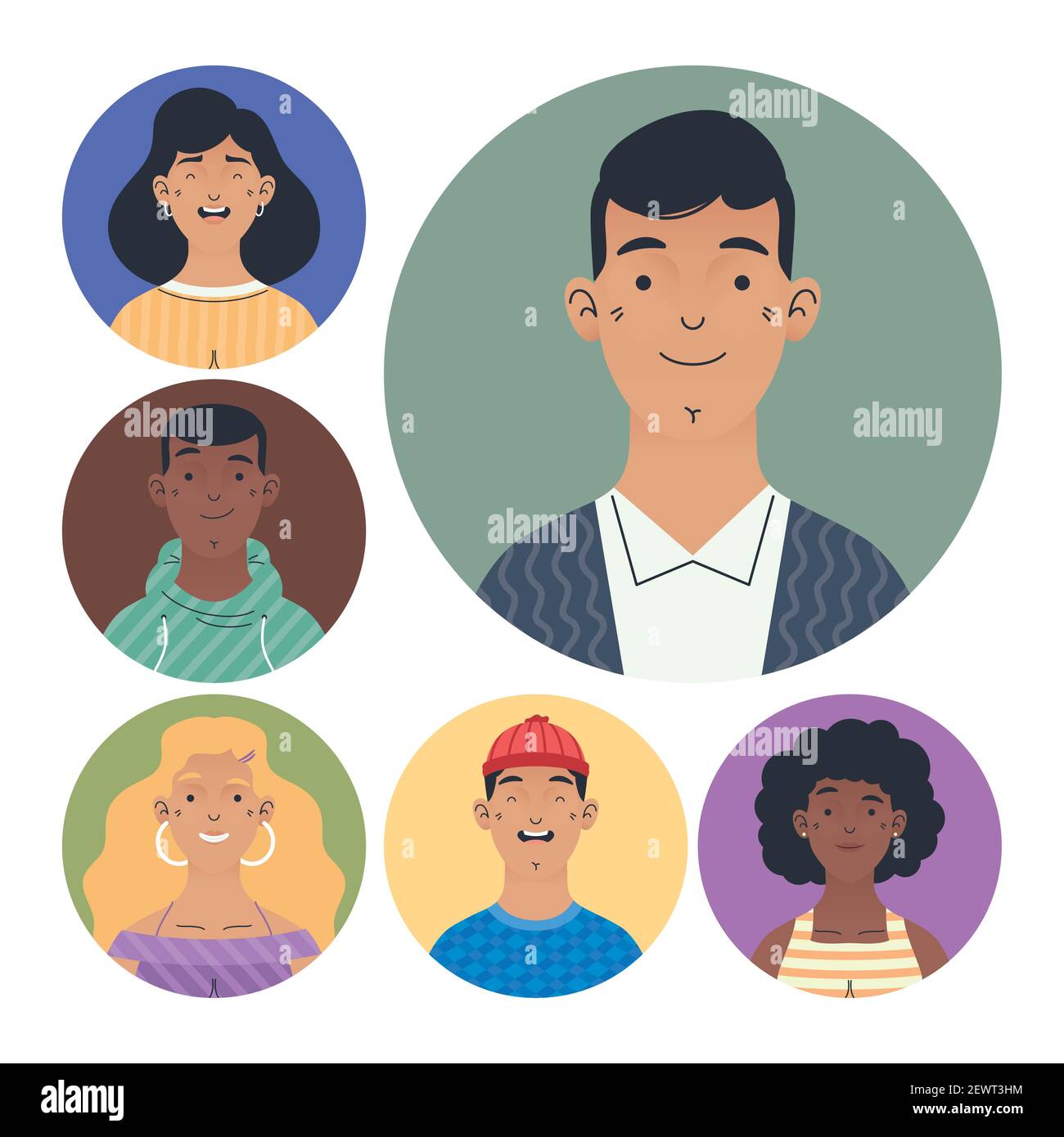 young people group avatars characters Stock Vector Image & Art - Alamy