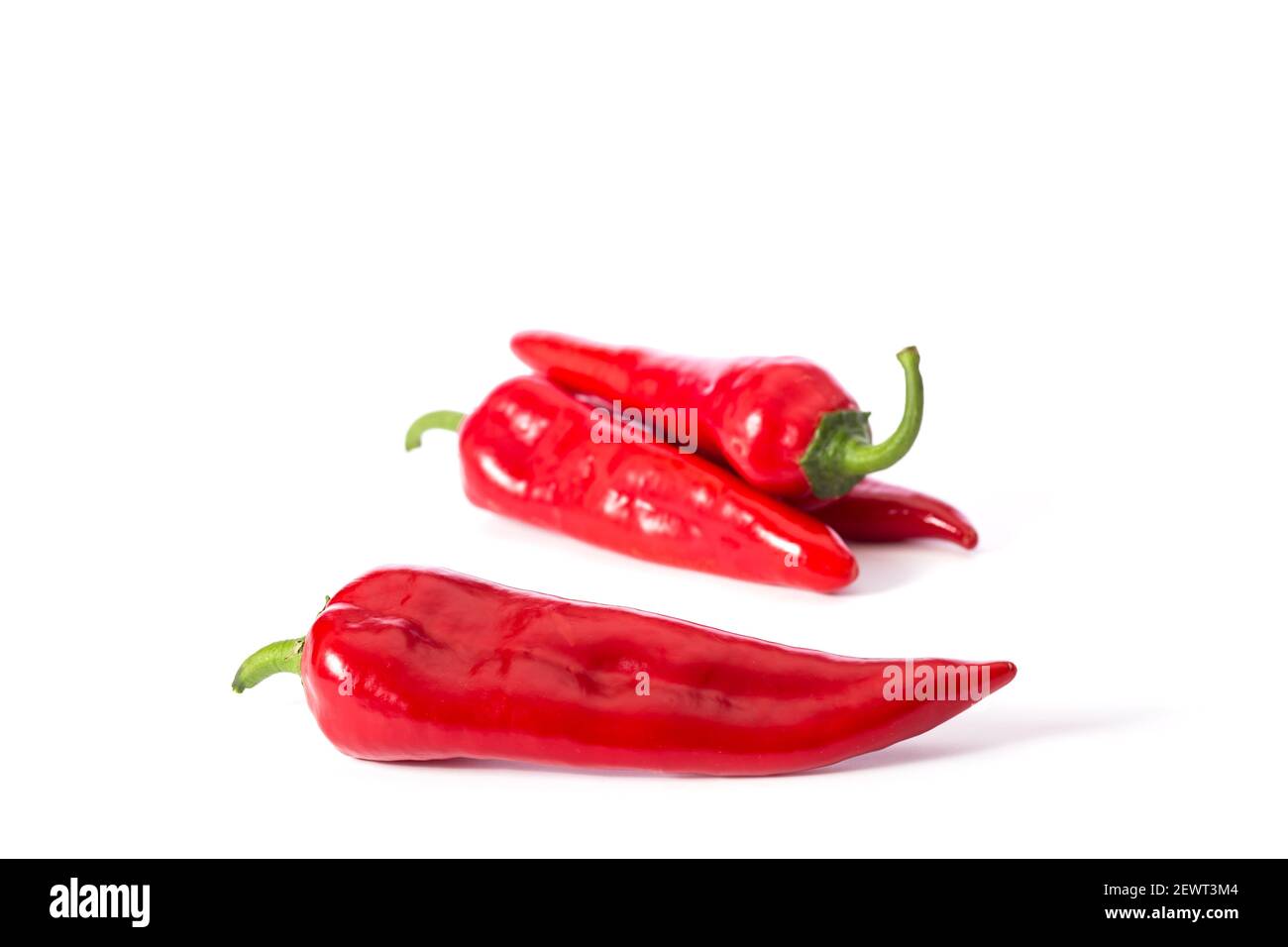 Delicious rep bell pepper closu-up isolated on a white background Stock ...