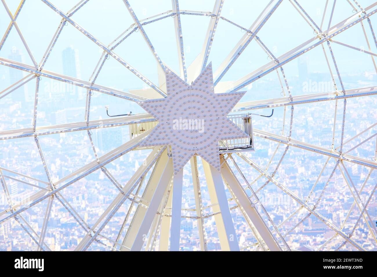 Ferris wheel structure , construction details . Amusement park Stock ...