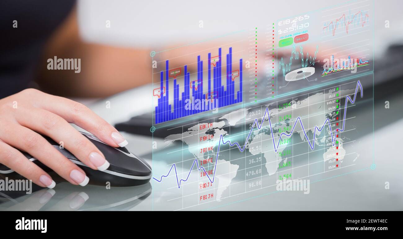 Animation business people using computer hi-res stock photography and ...