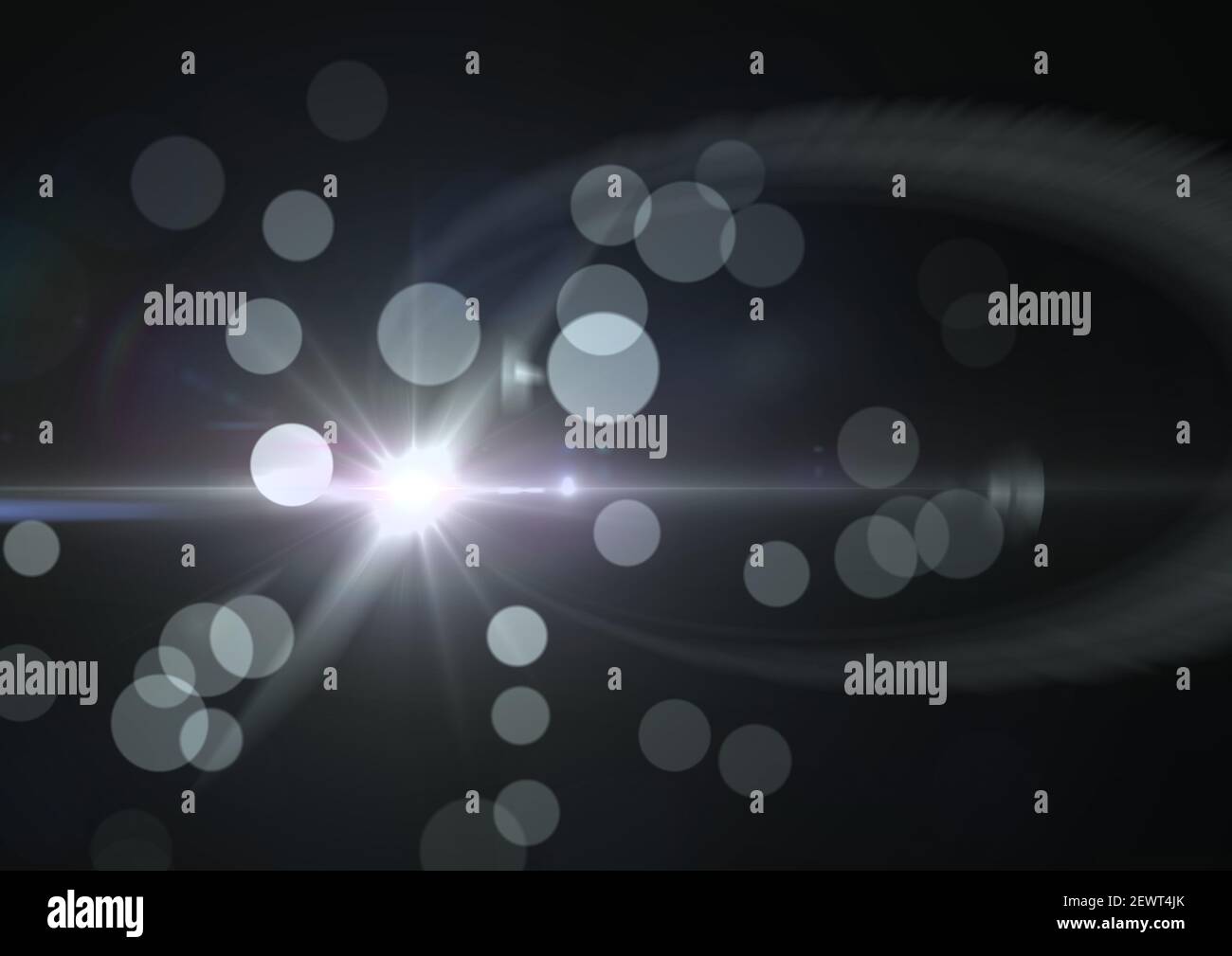 Glowing grey spot of light over grey spots on black background Stock ...