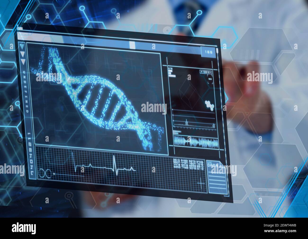 Animation digital screen data dna hi-res stock photography and images ...
