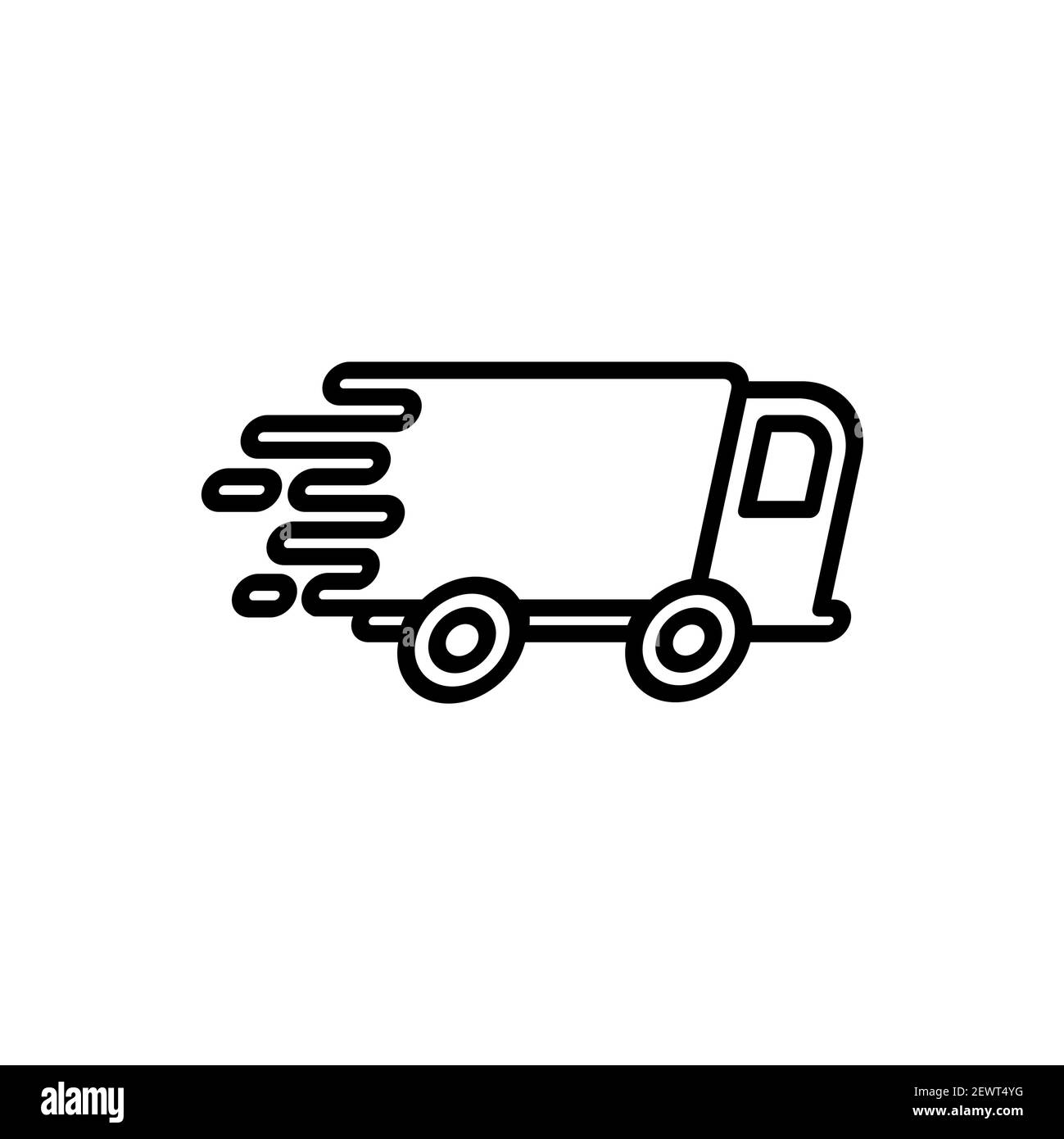 Delivery truck icon. Fast shipping delivery line art concept Stock ...