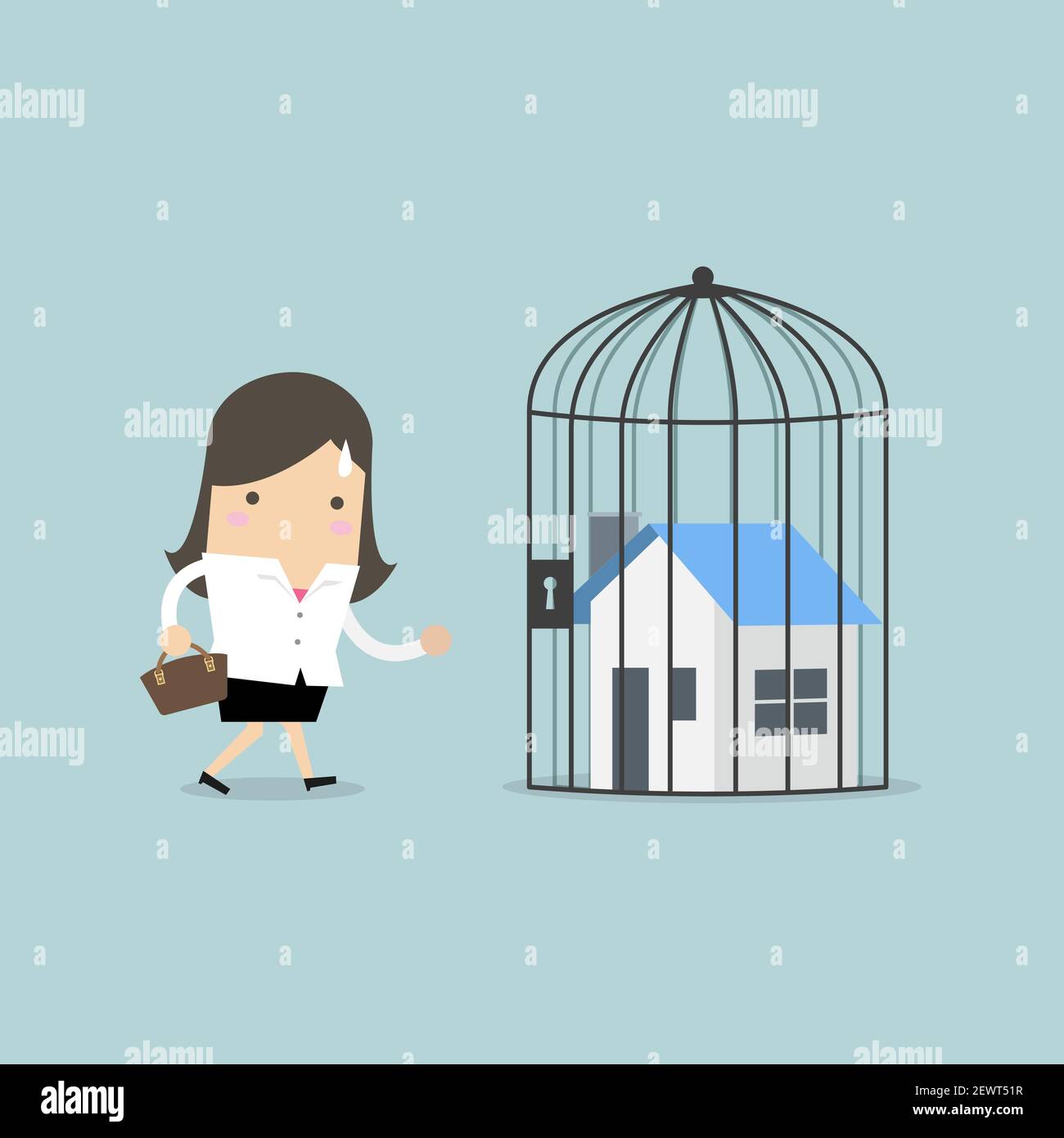 Cartoon cage hi-res stock photography and images - Alamy
