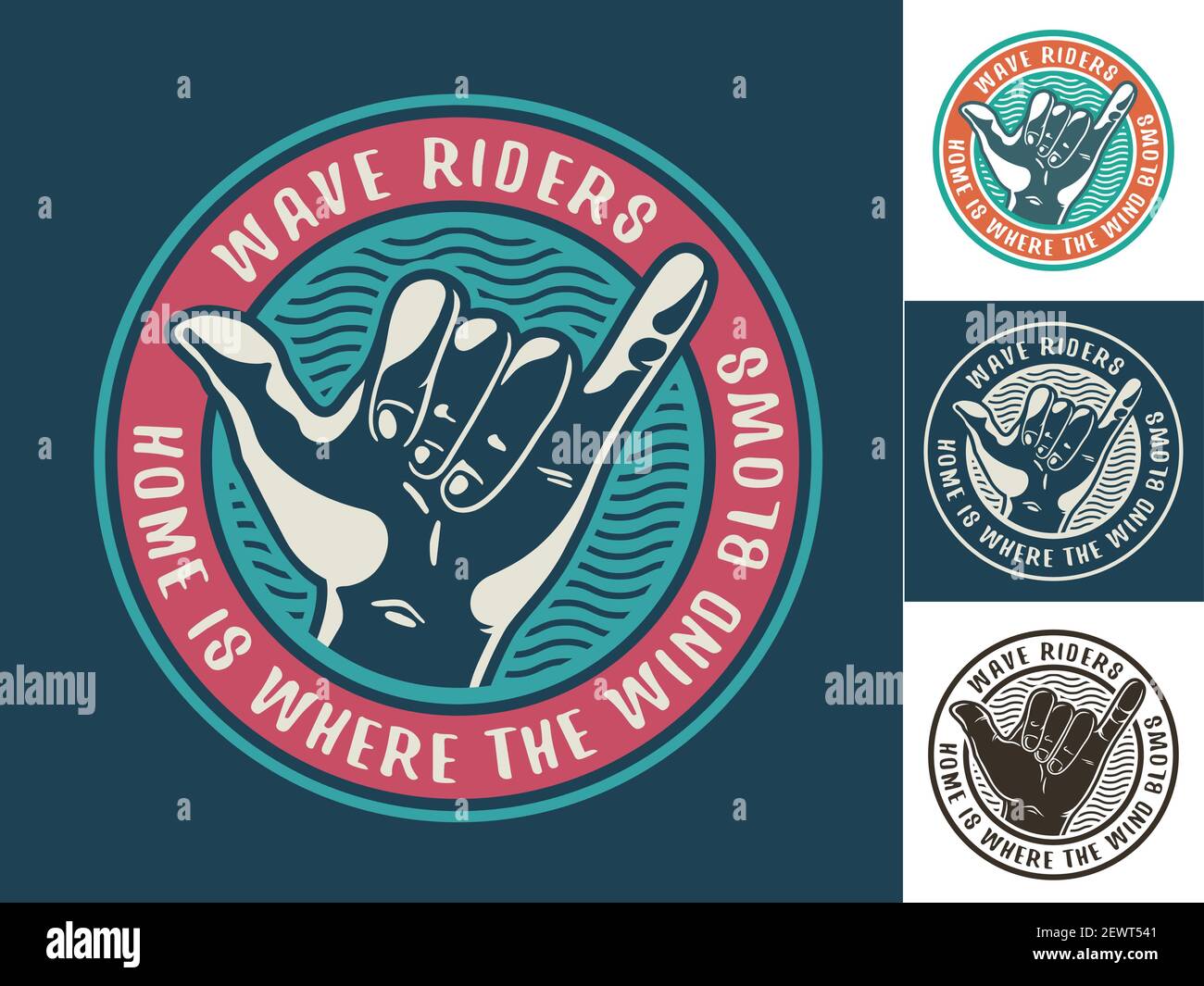 Surfer gesture Stock Vector Images - Alamy
