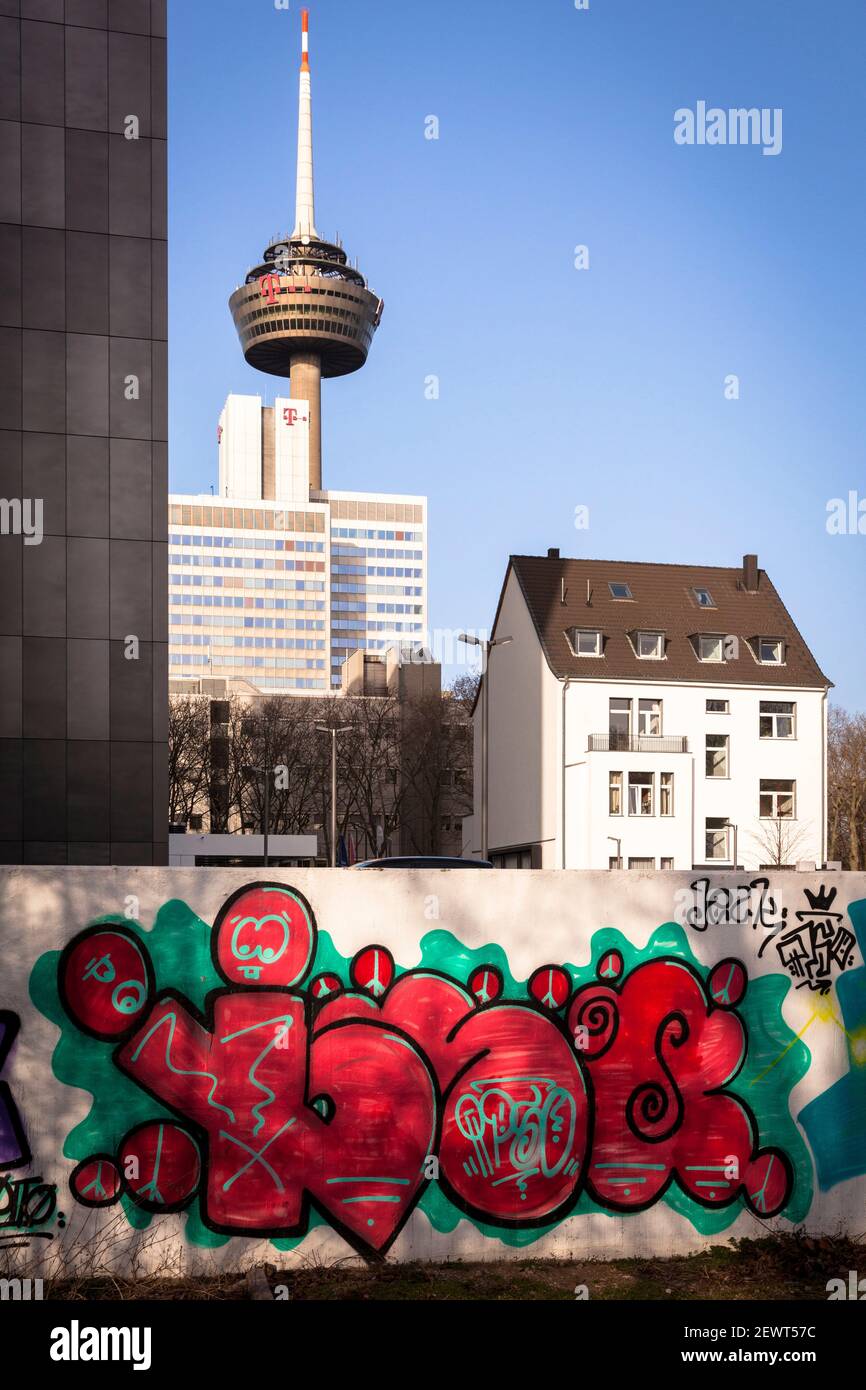 residential building between office tower and high-rise building on ...