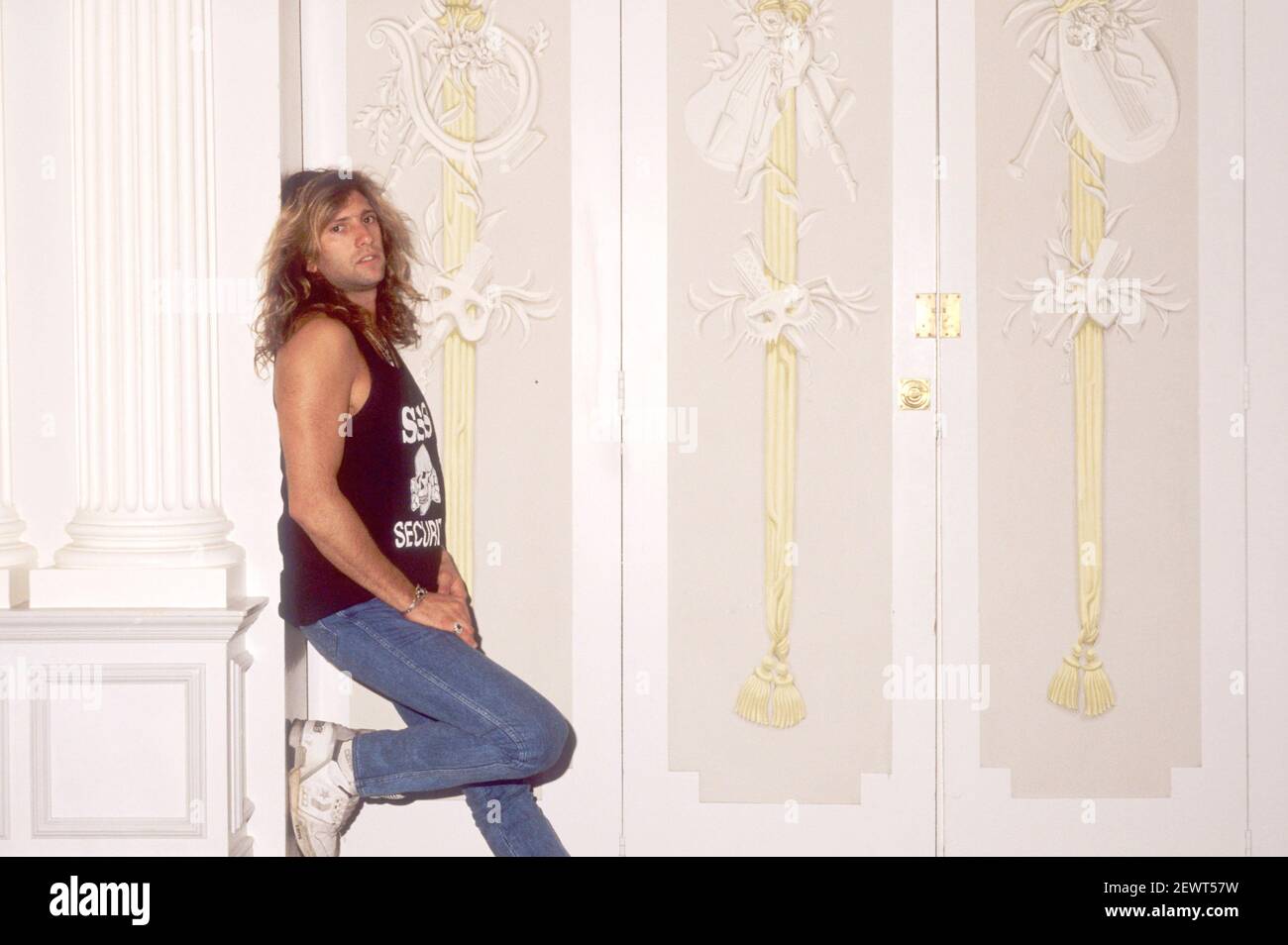 Rob Affuso from Skid Row during a photoshoot in a hotel. London, 08/10 ...