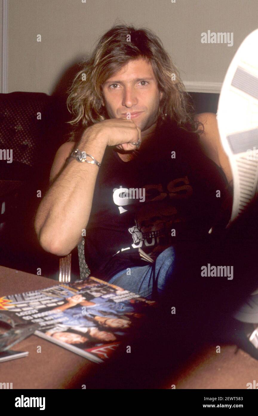 Rob Affuso from Skid Row during a photoshoot in a hotel. London, 08/10 ...