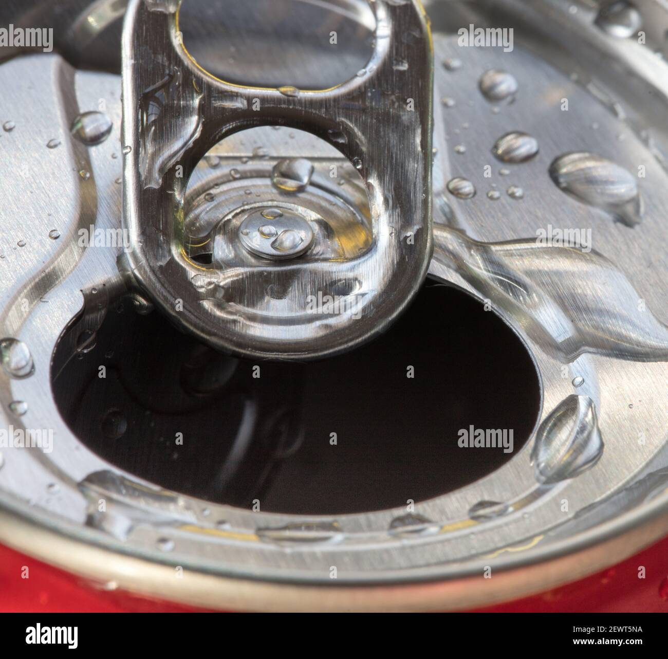 A closeup of a metal soda can Stock Photo - Alamy