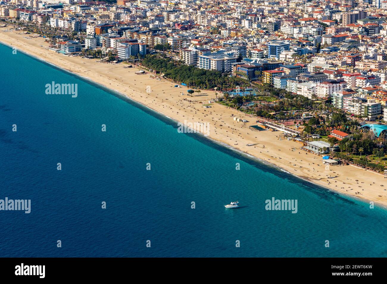View of the Mediterranean coast Stock Photo - Alamy