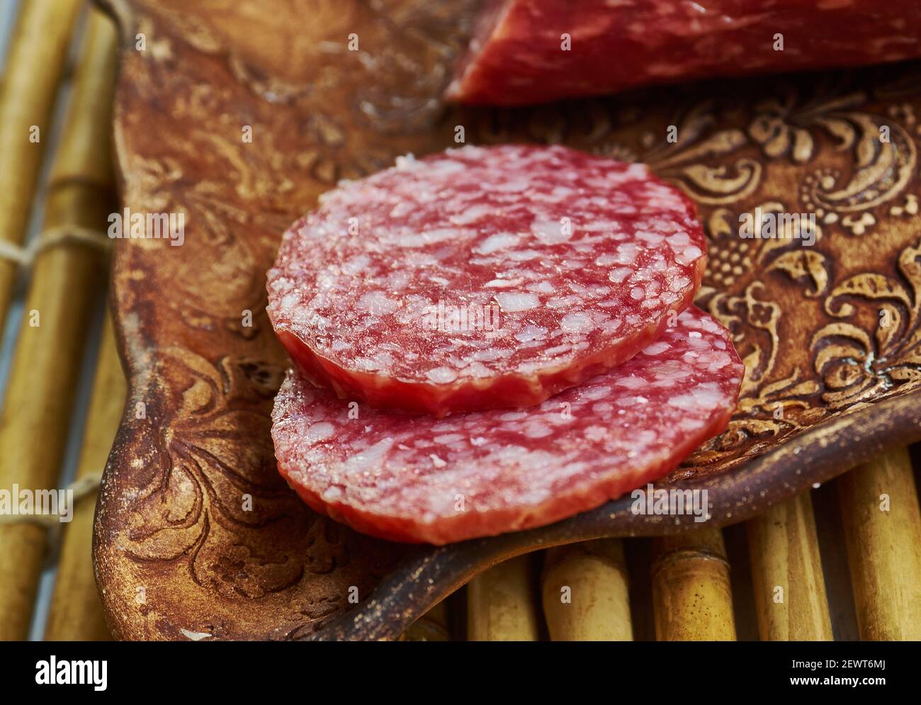 Thuringer rotwurst - German blood sausage Stock Photo - Alamy