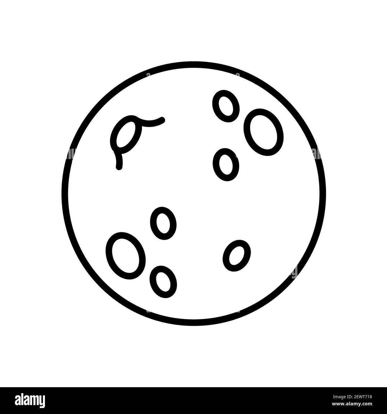 Space planet flat icon. Pictogram for web. Line stroke. Isolated on ...