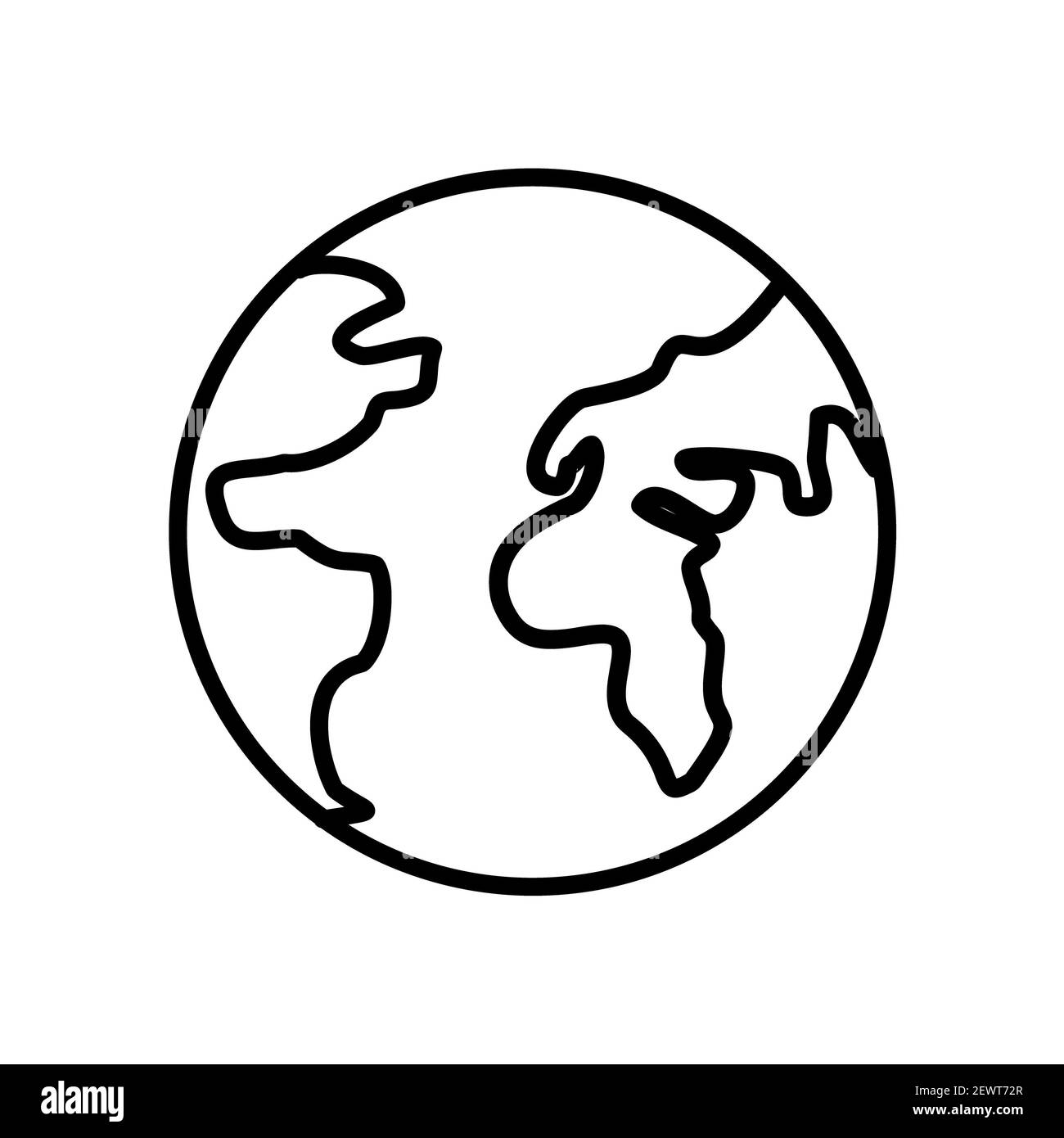 Space planet flat icon. Pictogram for web. Line stroke. Isolated on ...