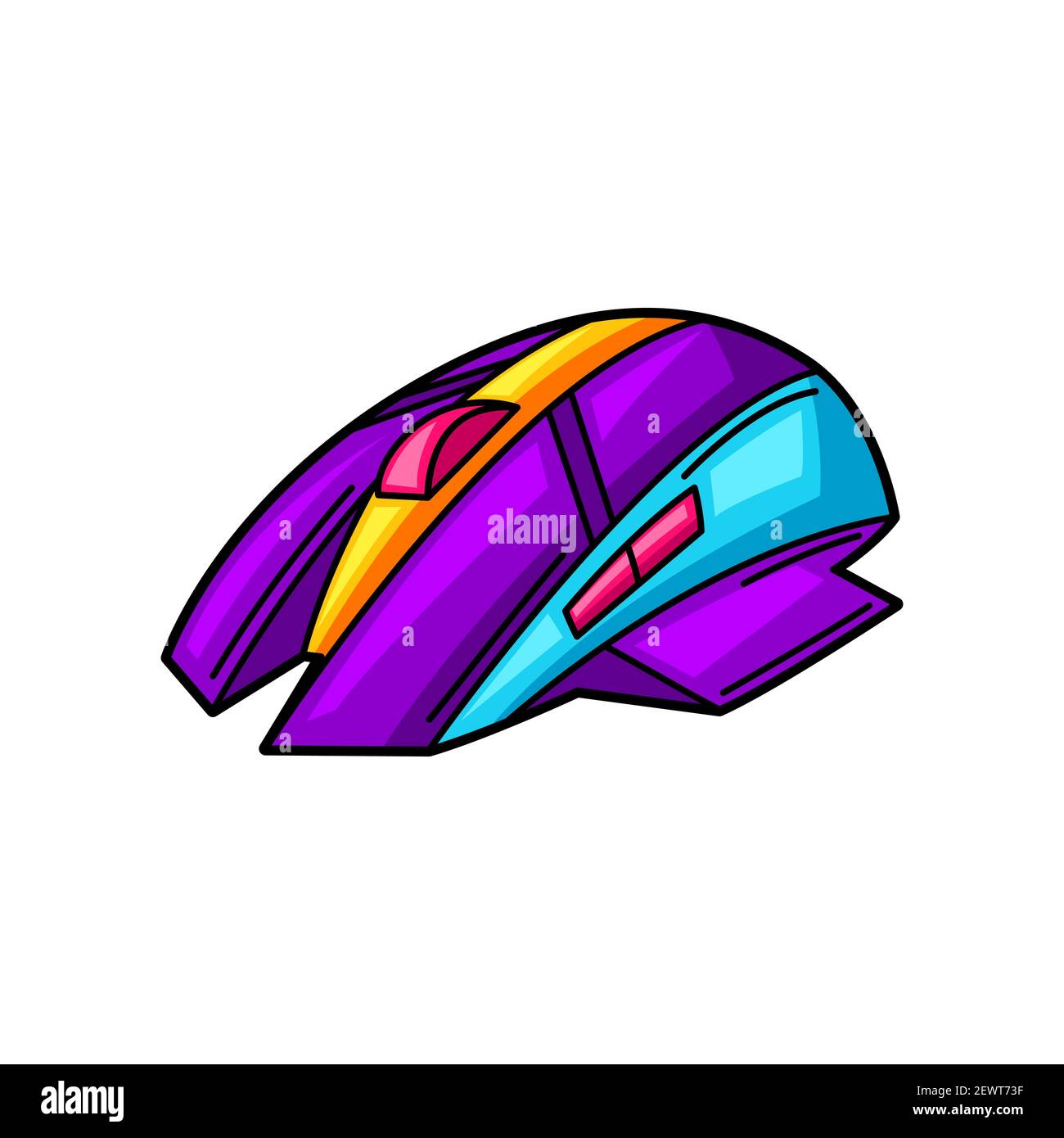 Illustration of gaming mouse. Cyber sports, computer games, fun ...