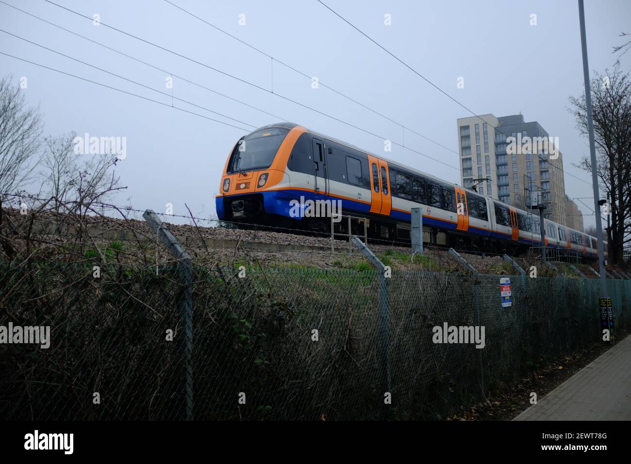 WALTHAMSTOW, LONDON - 3RD MARCH 2021: A British Rail Class 710 Aventra ...
