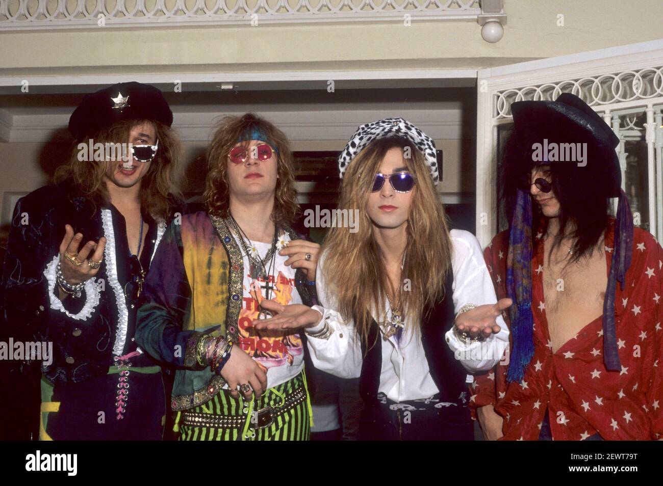 Chip Z'nuff, Donnie Vie, Vik Fox and Derek Frigo from Enuff Z'Nuff at a ...