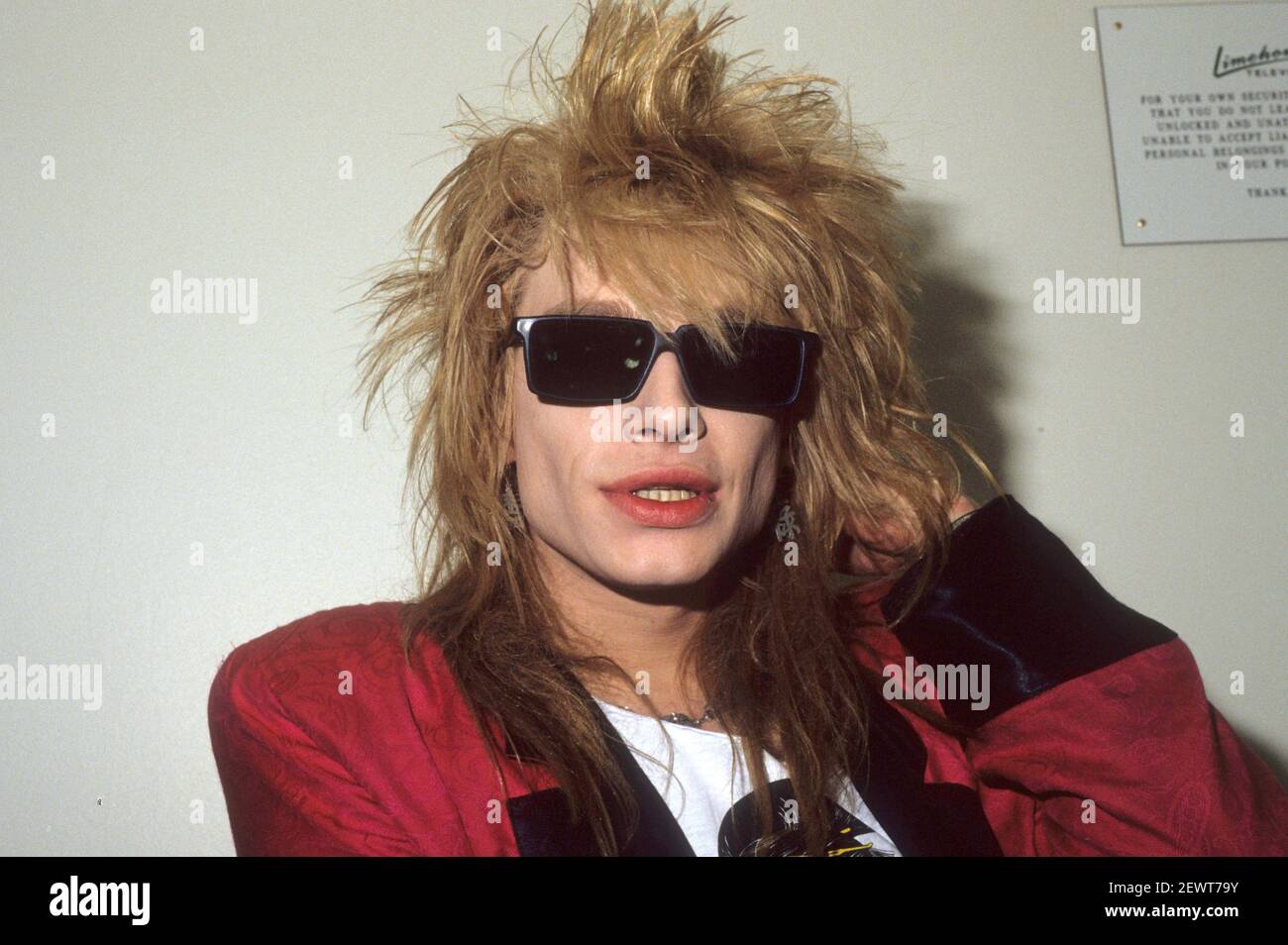 Michael Monroe of Hanoi Rocks during a photoshoot in a TV studio ...