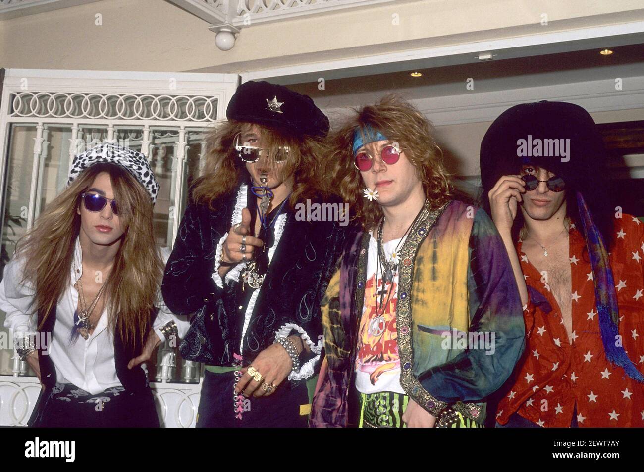 Vik Fox, Chip Z'nuff, Donnie Vie and Derek Frigo from Enuff Z'Nuff at a ...