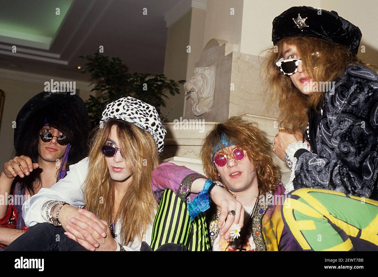 Derek Frigo, Vik Fox, Donnie Vie and Chip Z'nuff from Enuff Z'Nuff at a ...