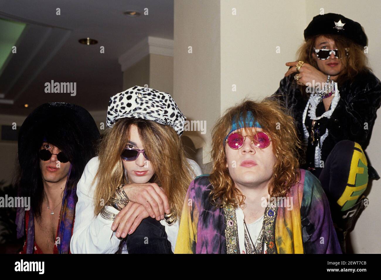 Derek Frigo, Vik Fox, Donnie Vie and Chip Z'nuff from Enuff Z'Nuff at a ...