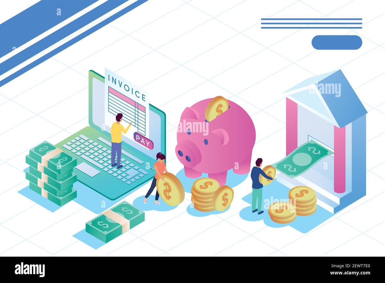 people and bank online icons Stock Vector Image & Art - Alamy