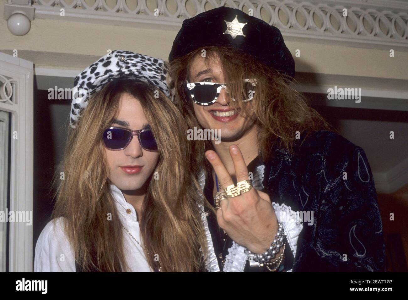 Vik Fox and Chip Z'nuff from Enuff Z'Nuff at a photoshoot at the ...