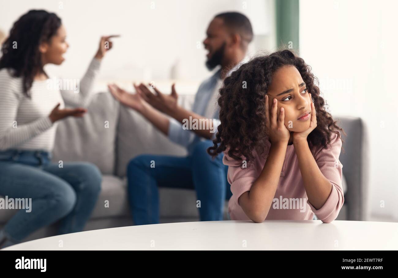 Unhappy Black Family