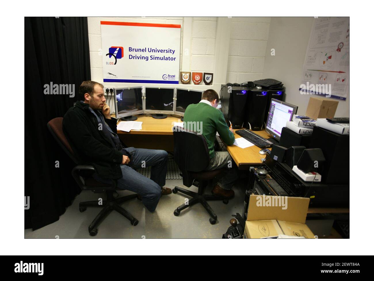 Simon Usborne in a driving simulator the morning after a night of heavy ...