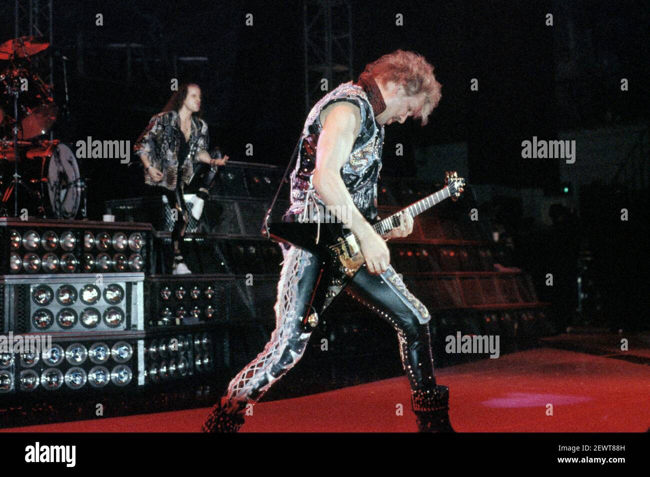 Klaus Meine and Rudolf Schenker from the Scorpions live at a concert of ...