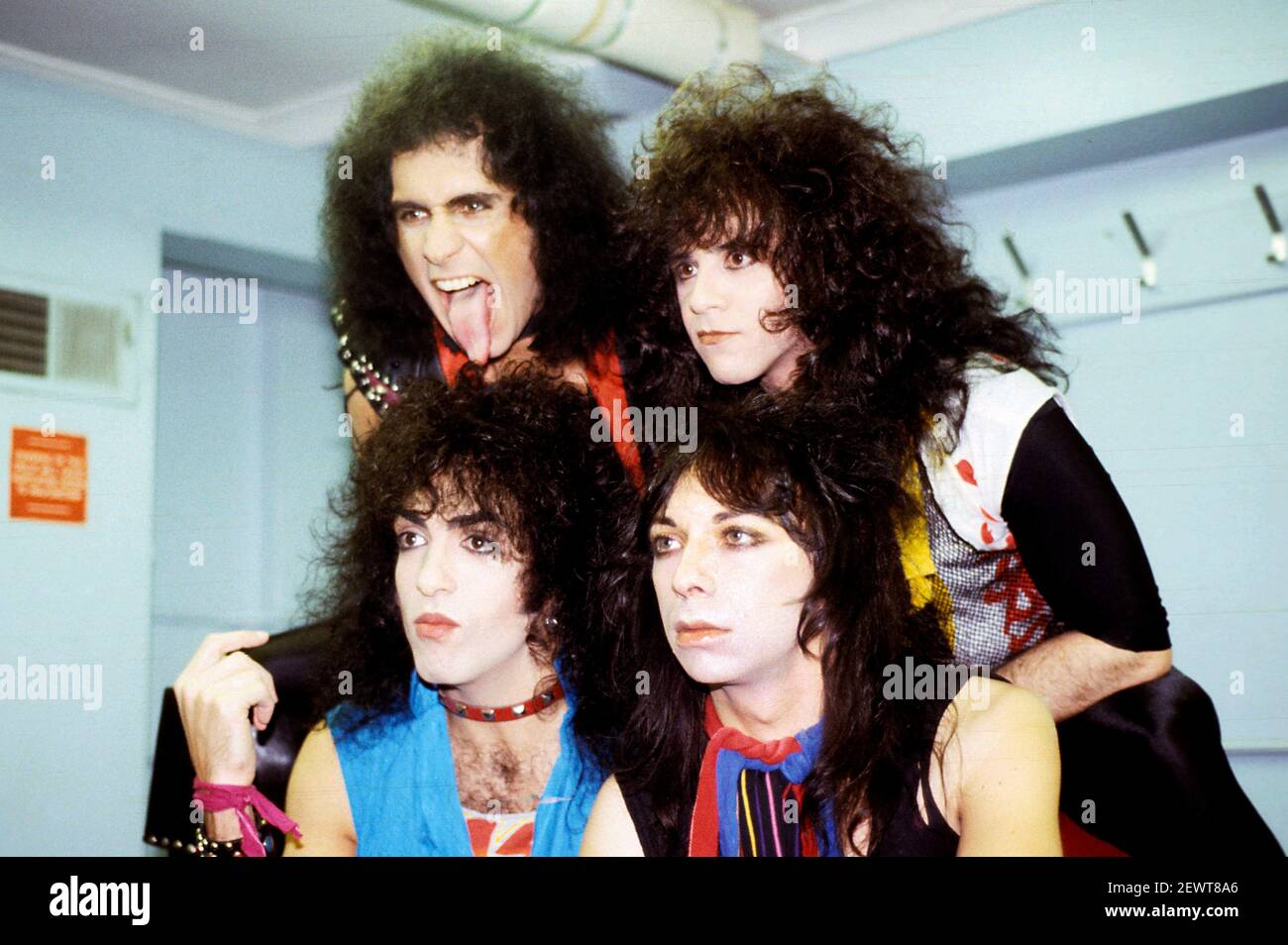 Standing: Gene Simmons/The Demon and Eric Carr/The Fox, sitting: Paul ...