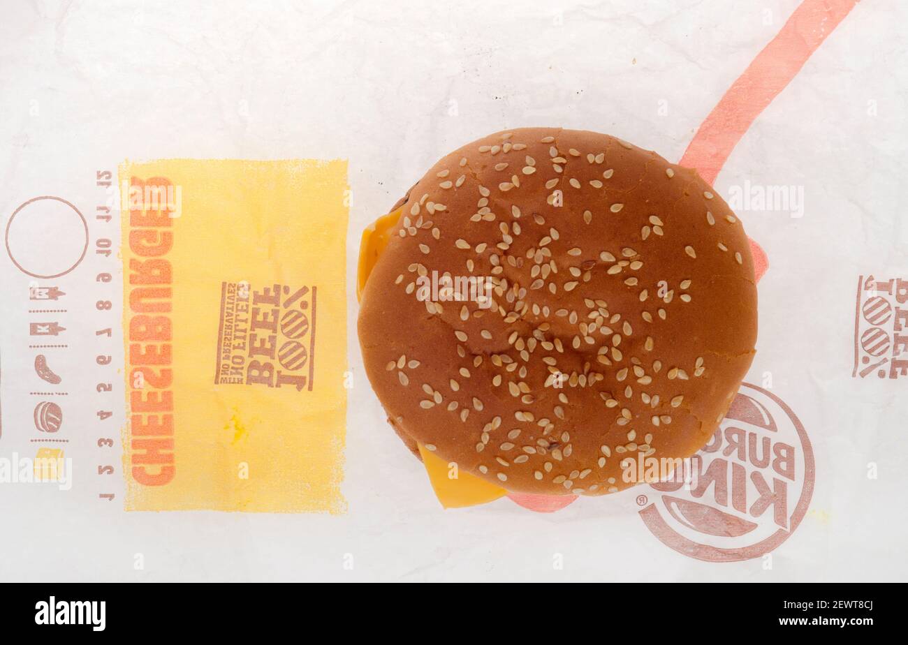 Burger wrapper above hi-res stock photography and images - Alamy