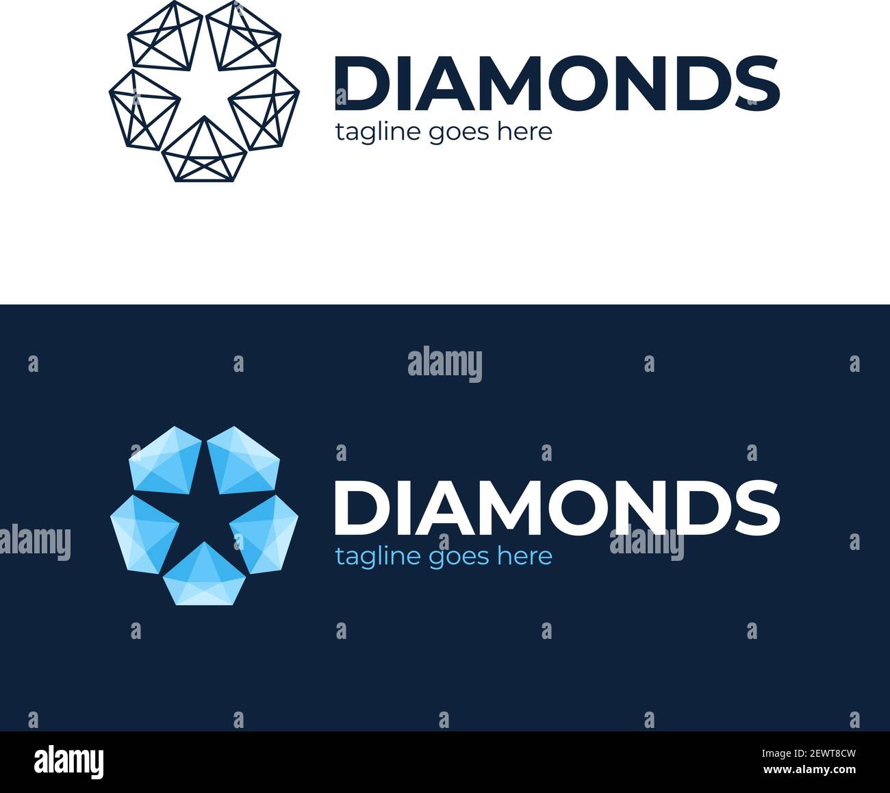 Diamond star vector logo. Jewelry Logo, jewel luster logo inspiration ...