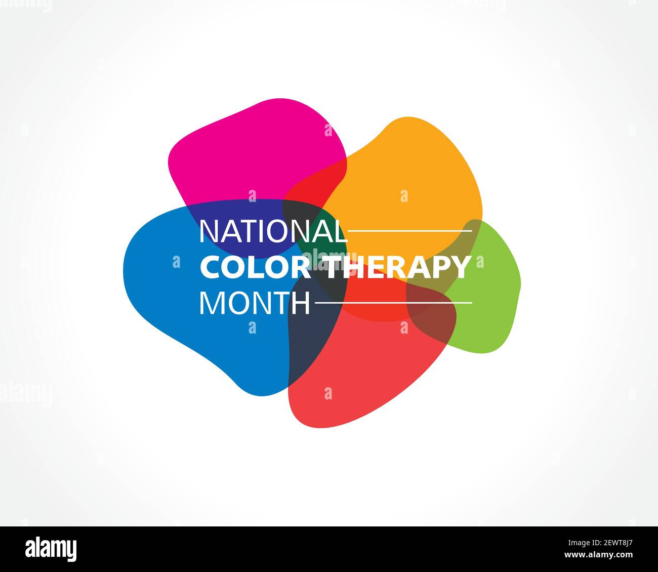 Vector illustration of National Color Therapy Month observed in March ...