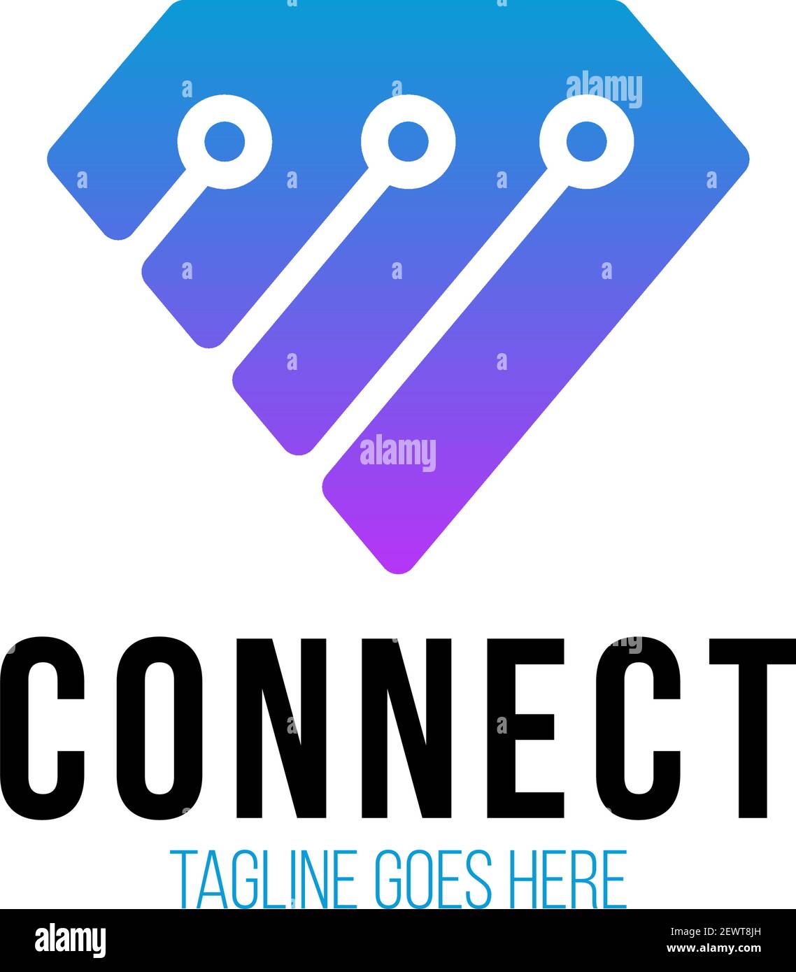 Diamond tech logo design vector template, Creative Diamond logo concept ...