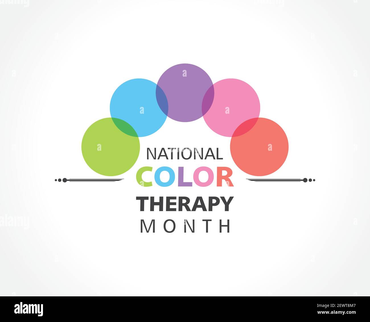 Vector illustration of National Color Therapy Month observed in March ...