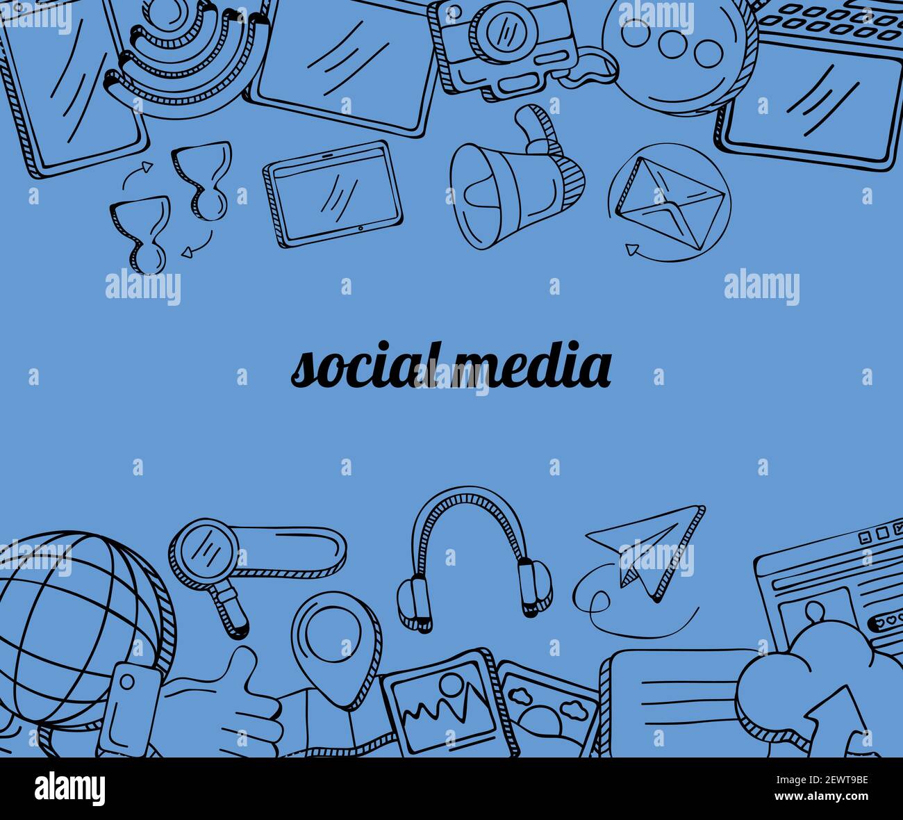 social media set icons frame Stock Vector Image & Art - Alamy