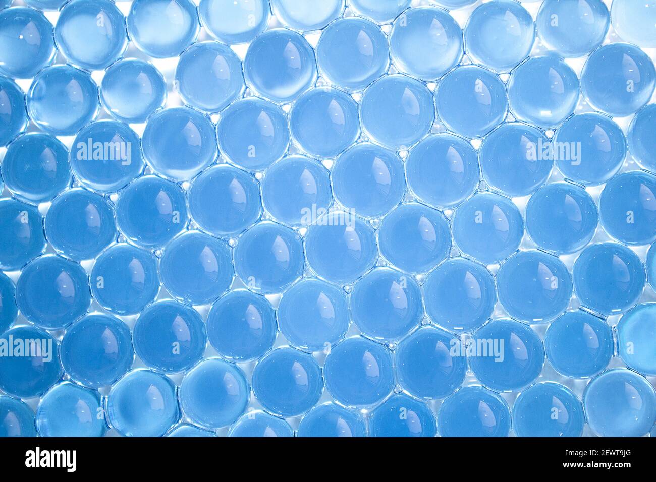 Water blue gel balls. Polymer gel. Silica gel. Balls of blue hydrogel ...