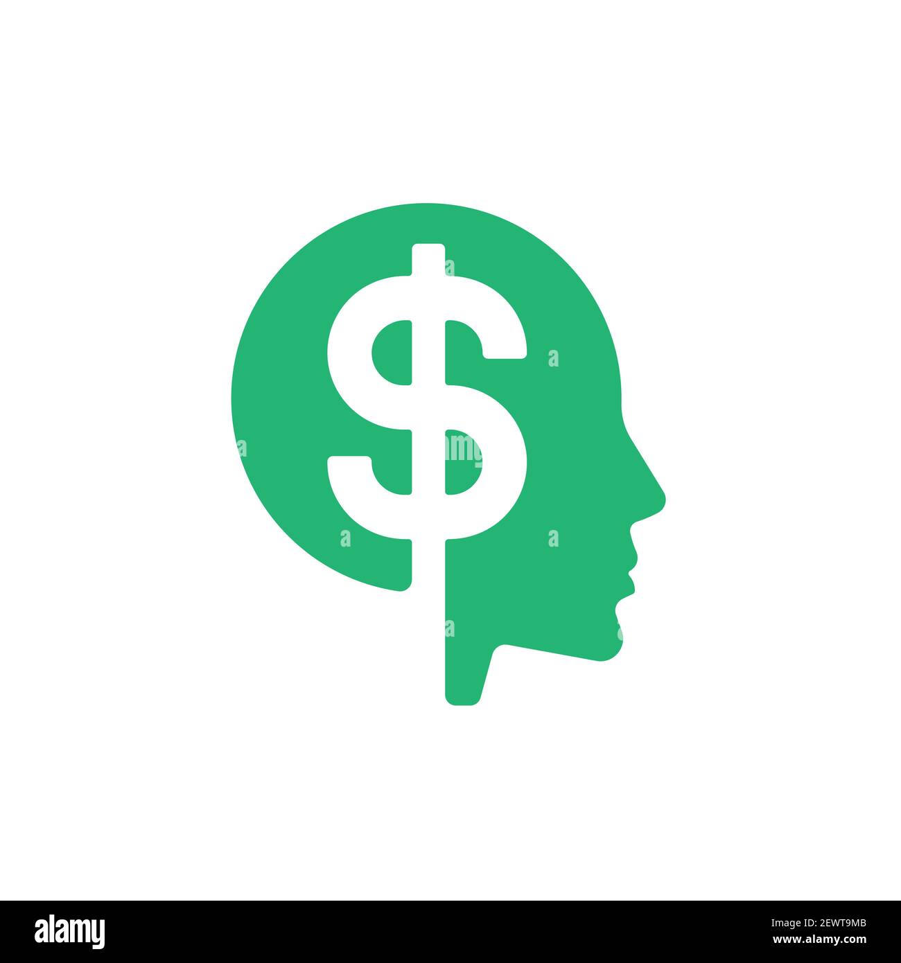 Dollar Head Finance Money Symbol. Web Icon Logo Template Design Element ...