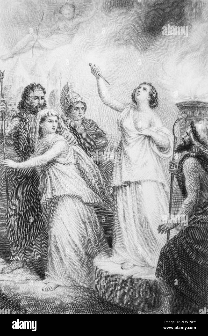 iphigenie, oeuvres de jean racine ,illustrations de j.staal,editeur ...