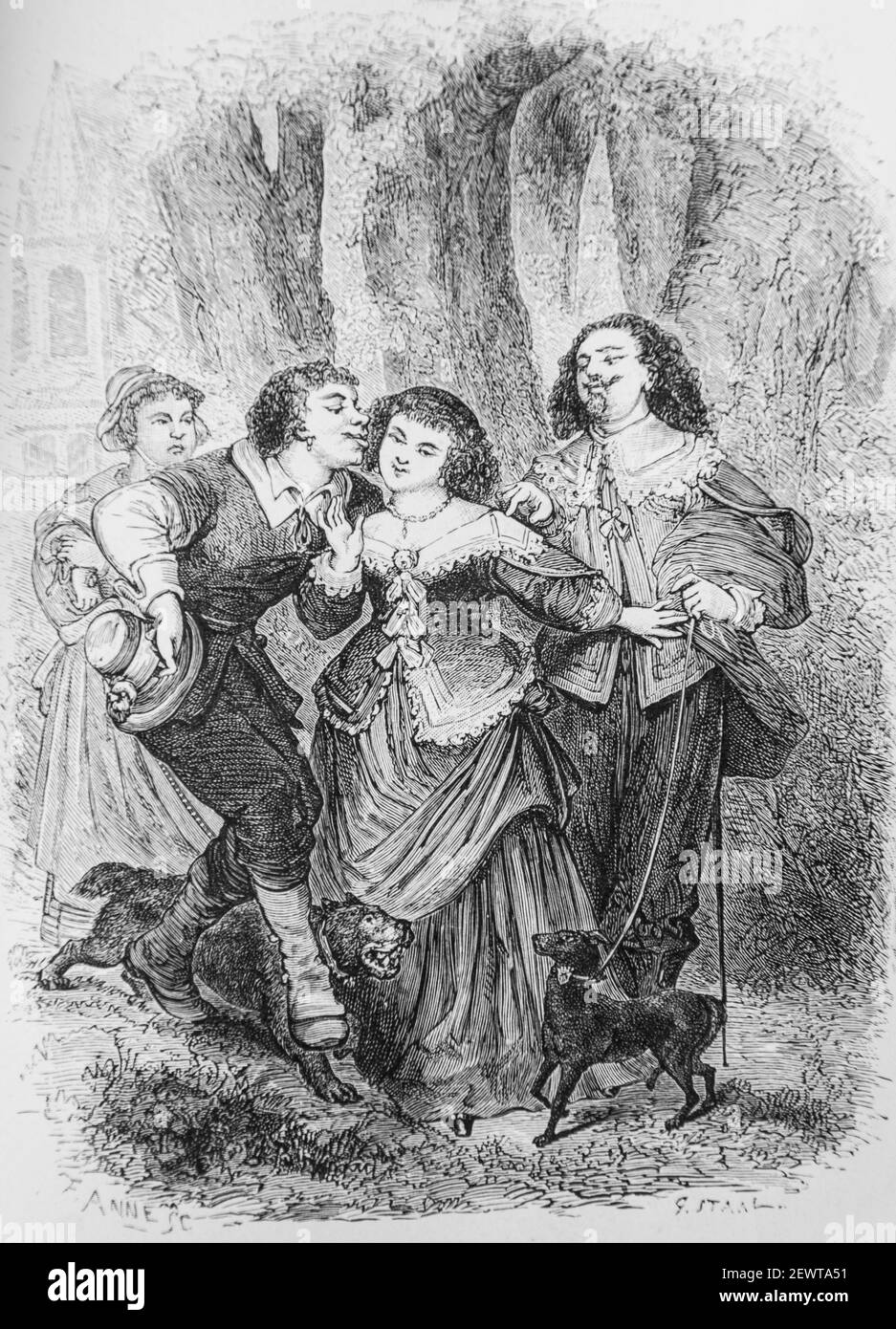 le baiser rendu, contes de la fontaine editeur garnier freres 1870 ...