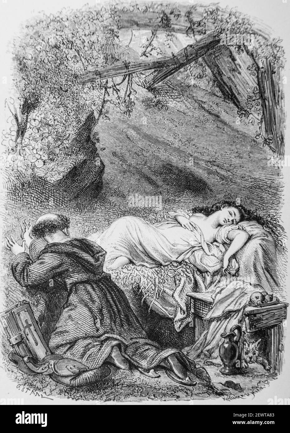 le diable en enfer, , contes de la fontaine editeur garnier freres 1870 ...