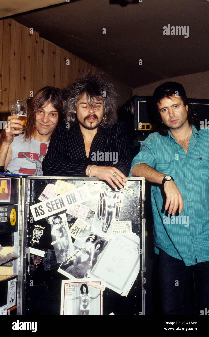 Michael 'Root' Burston, Phil 'Philthy Animal' Taylor and Phil 'Wizzo ...