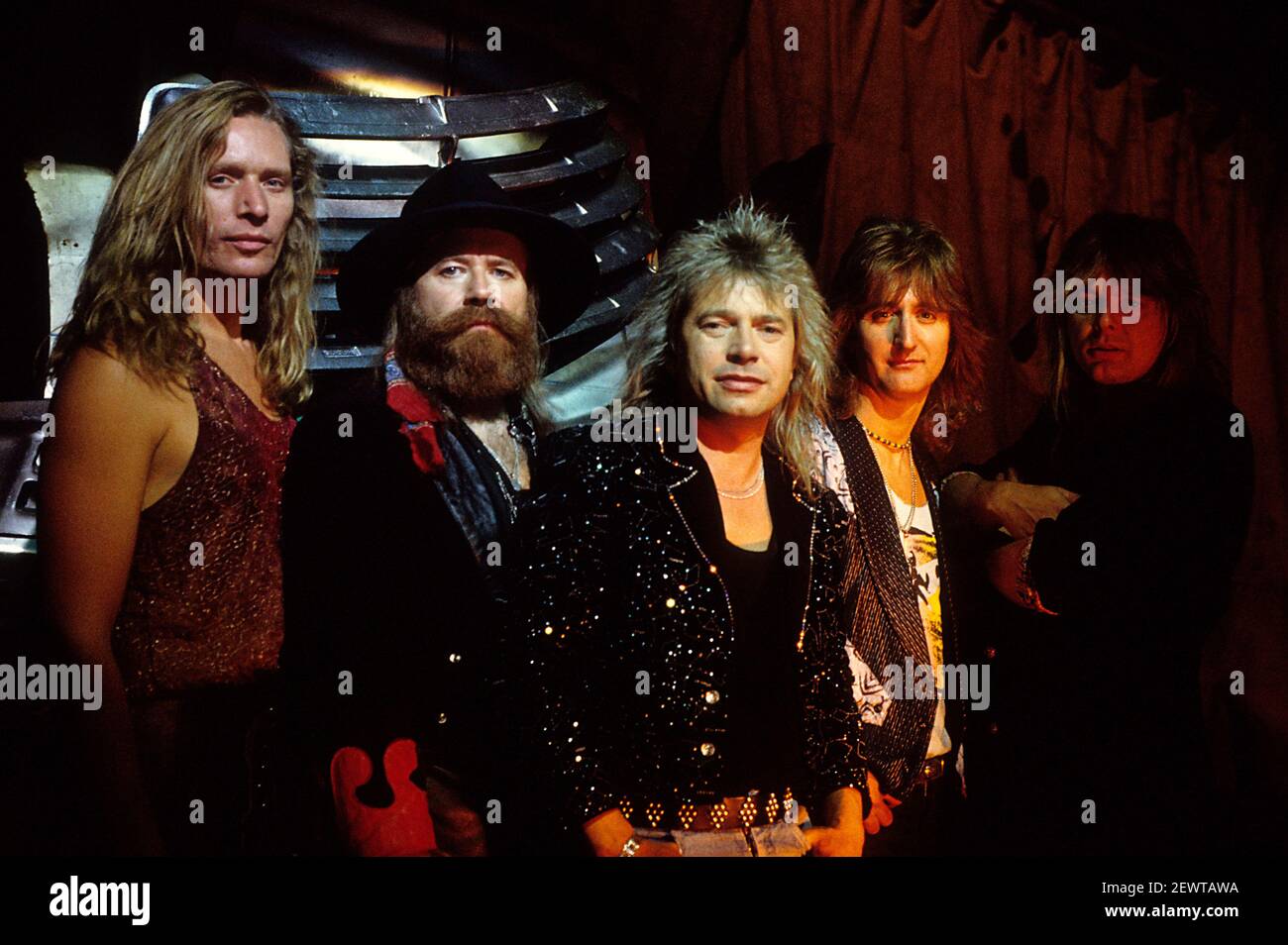 Mickey Barker, Tony Clarkin, Bob Catley, Mark Stanway and Al Barrow of ...